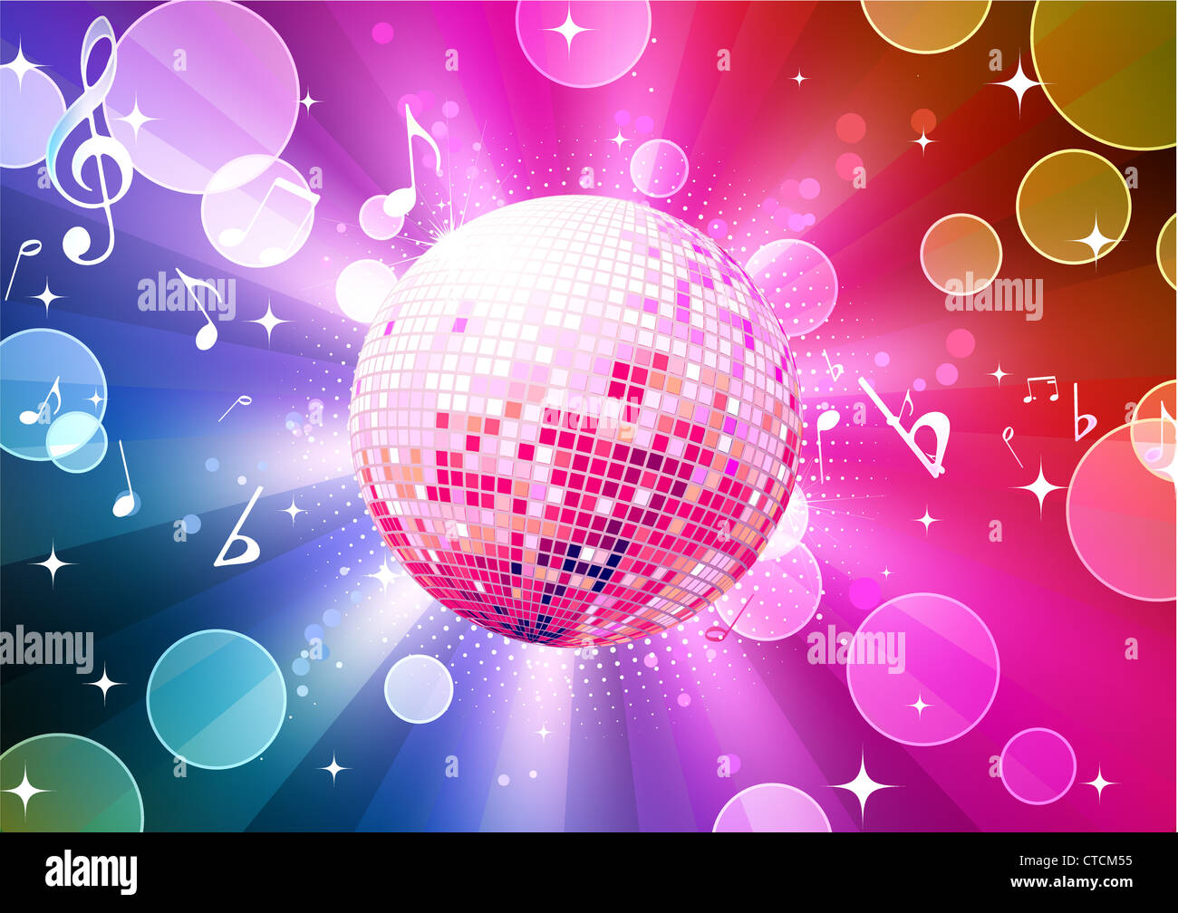 Vector illustration of abstract party Background with glowing lights ...