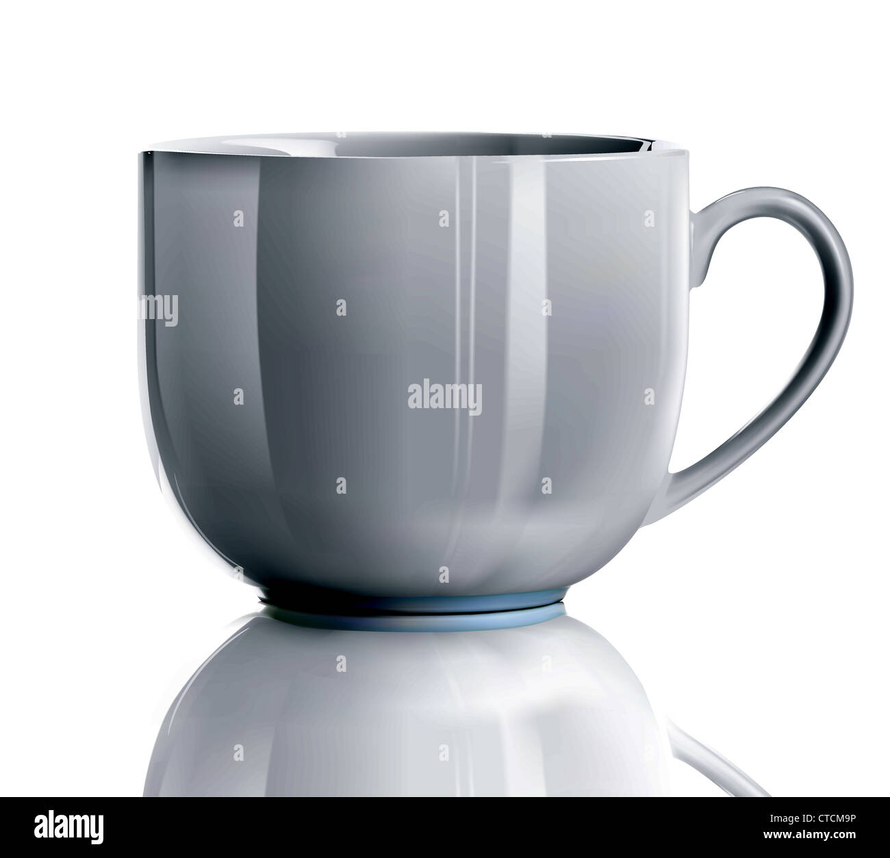 Vector illustration of Realistic Cool tea cup over white background ...