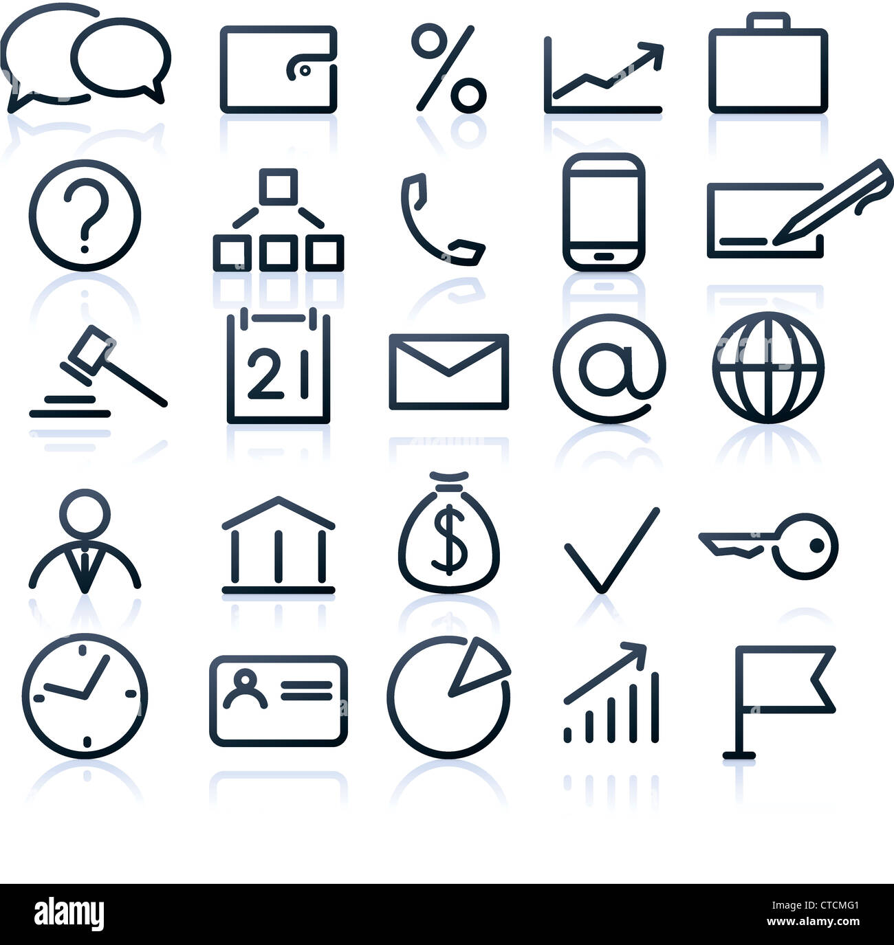 Vector set of original business icons Stock Photo - Alamy