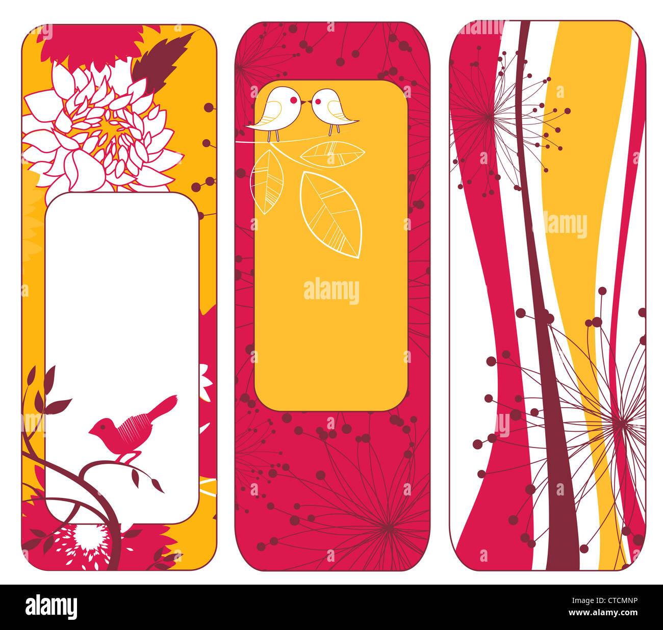 Cute Vertical Retro banners Stock Photo - Alamy