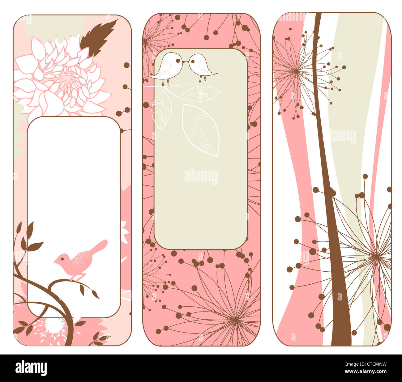 Cute Vertical Retro banners Stock Photo - Alamy