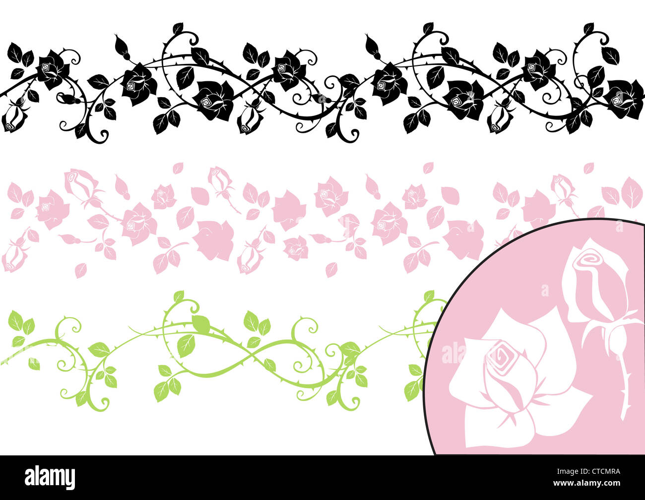 A set of decorative brushes. All the brushes are separable from the ...