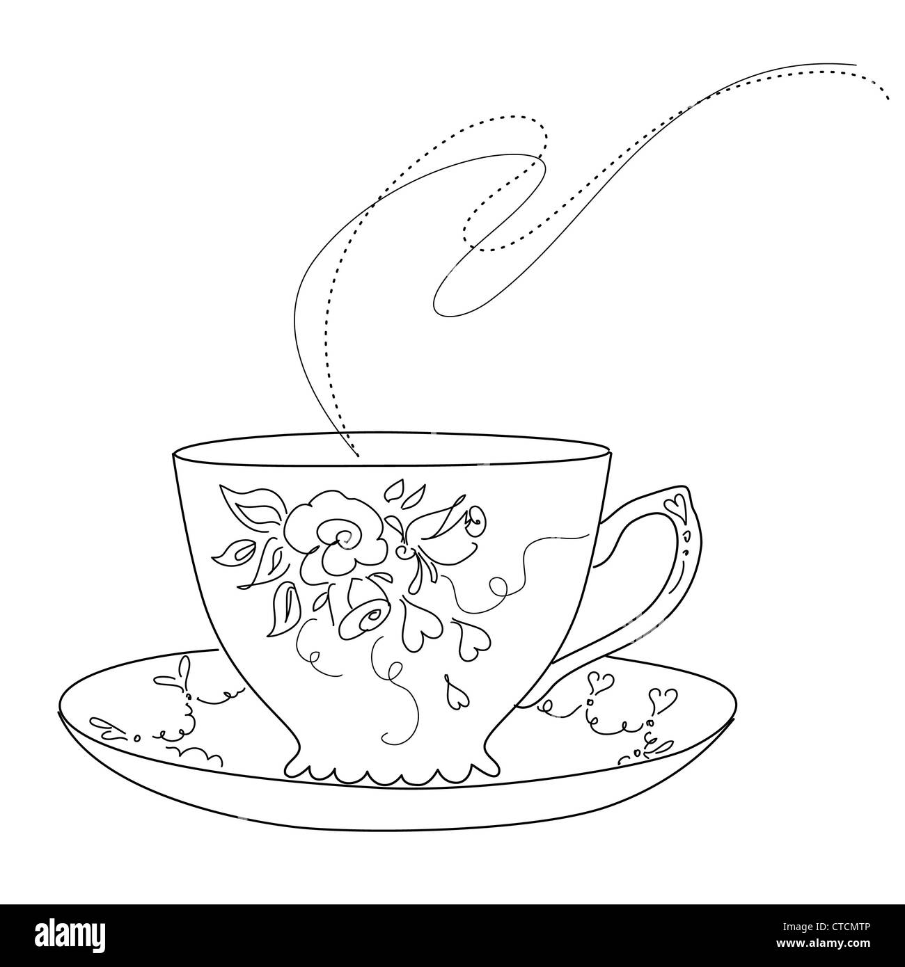 Cute vintage cup Stock Photo - Alamy