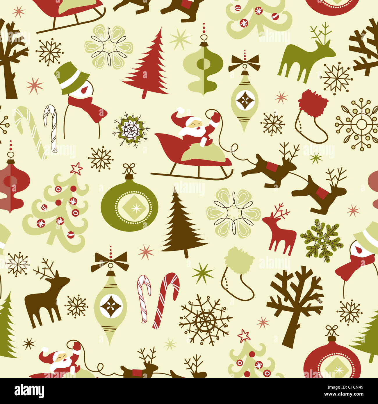 Christmas seamless pattern Stock Photo - Alamy
