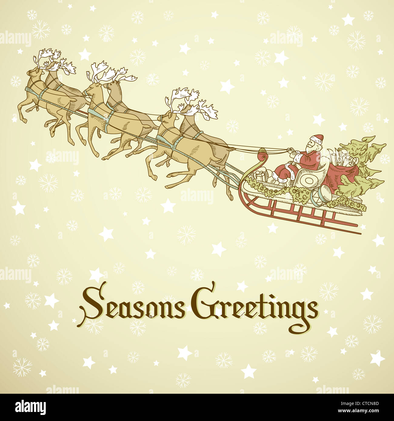 Santa sleigh flying hi-res stock photography and images - Alamy