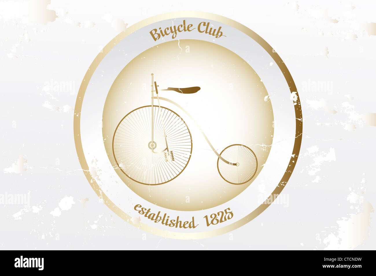 Vintage bicycle design with hand drawn bicycle - not auto traced Stock ...