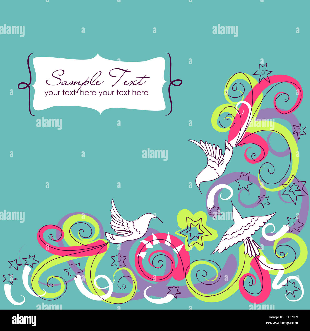 Magical bird background Stock Photo - Alamy