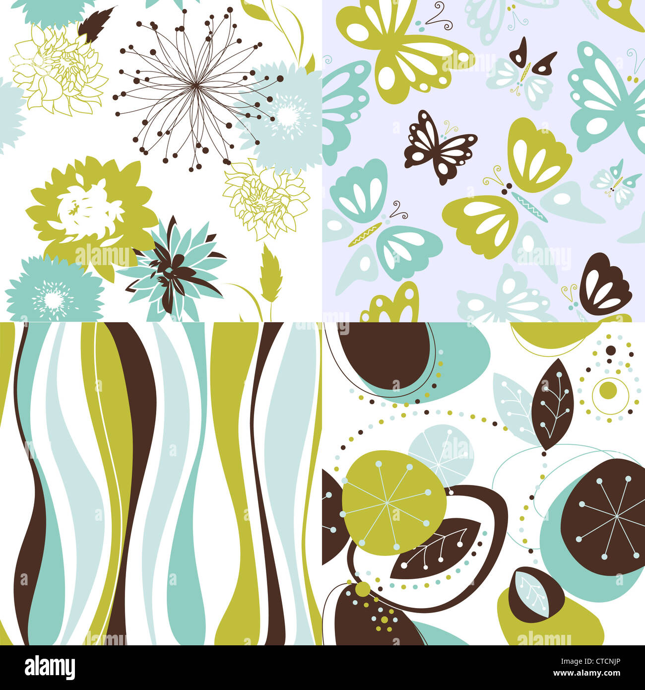 Set of cute Seamless backrounds Stock Photo - Alamy