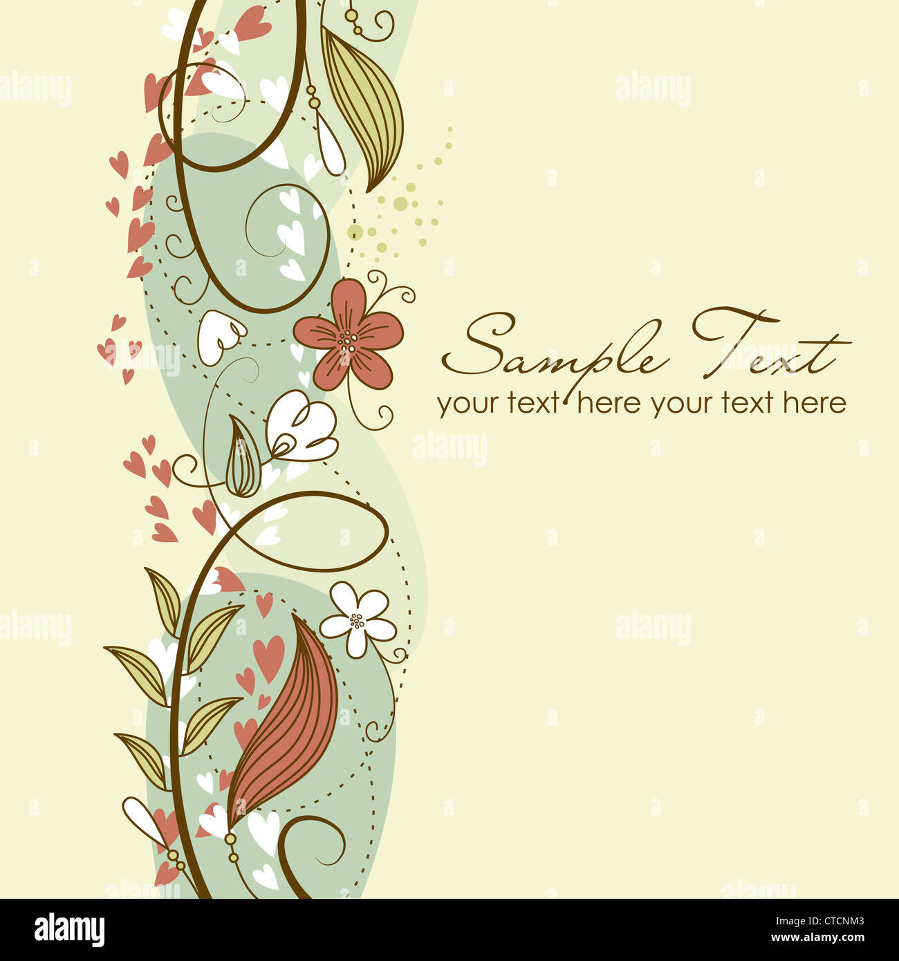 Floral greeting card Stock Photo - Alamy