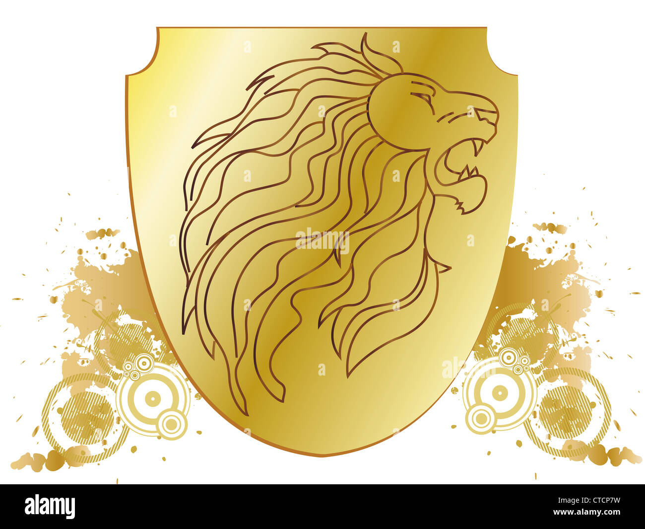 Golden shield hi-res stock photography and images - Alamy