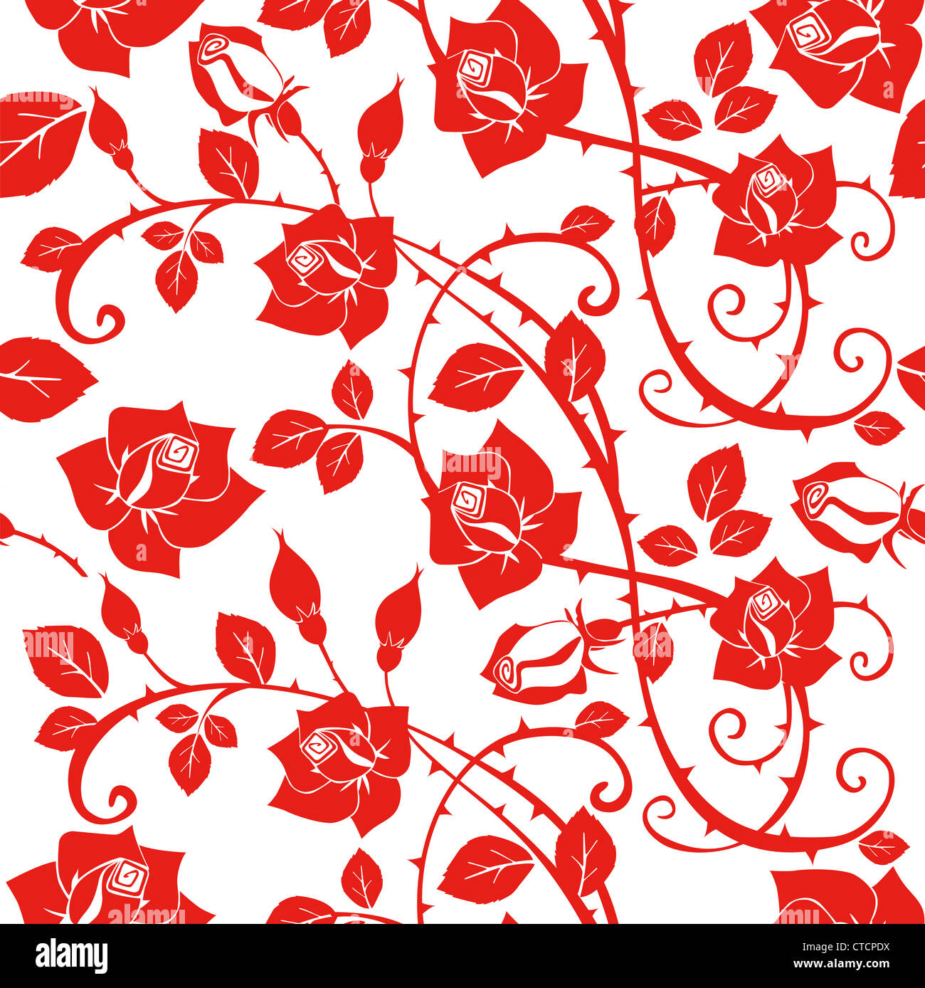 Seamless Floral Rose pattern Stock Photo - Alamy