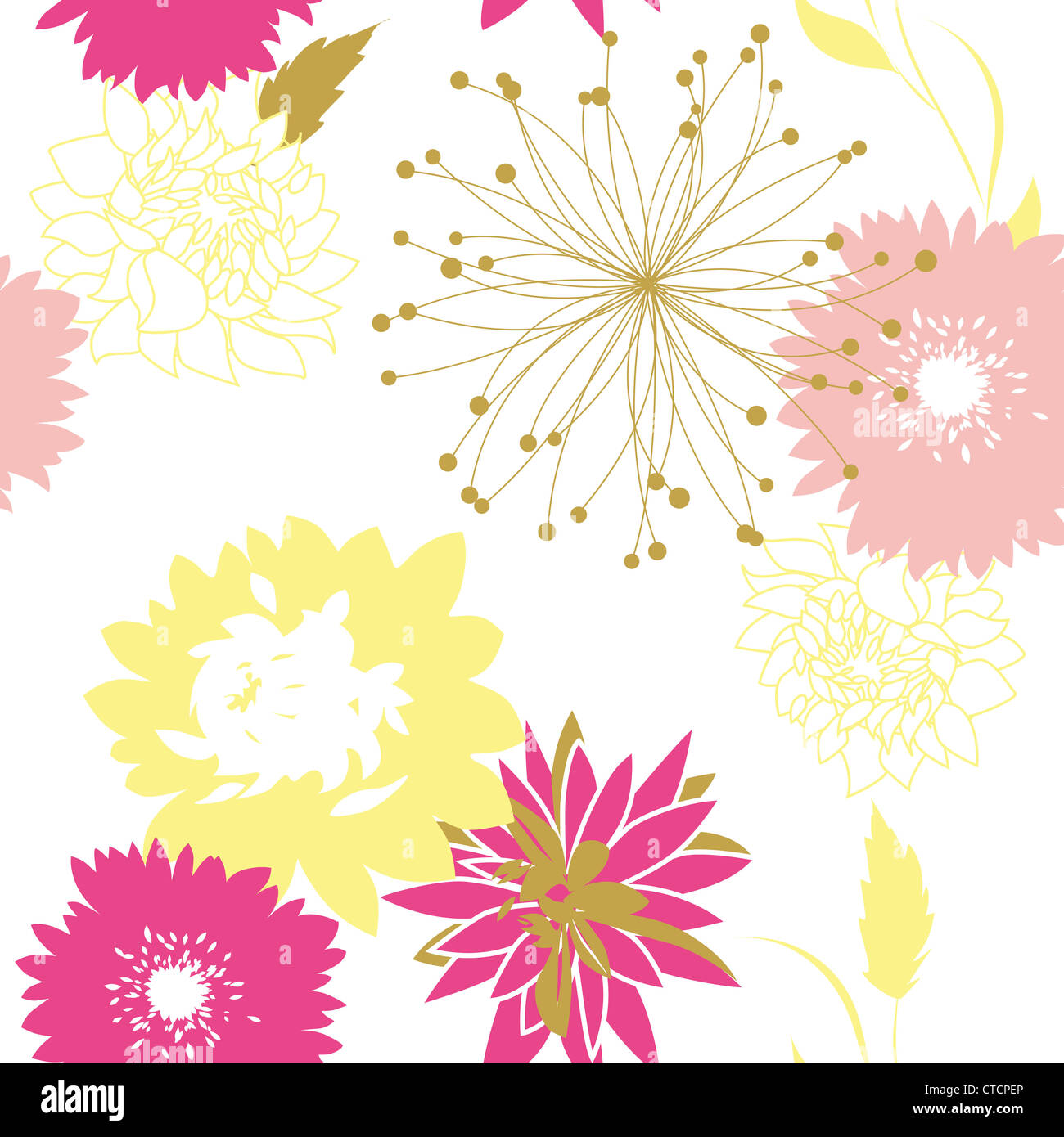 Retro flower hi-res stock photography and images - Alamy