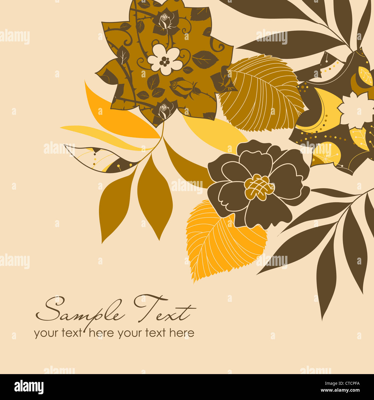 Retro flower hi-res stock photography and images - Alamy