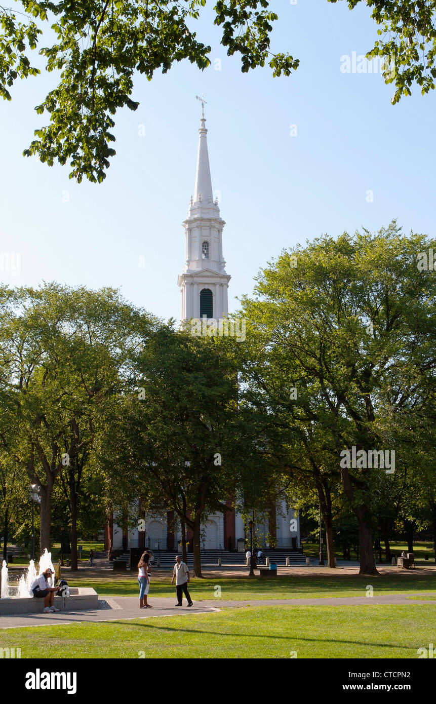 Centre Church on the Green, or the First Church of Christ, on New Haven ...