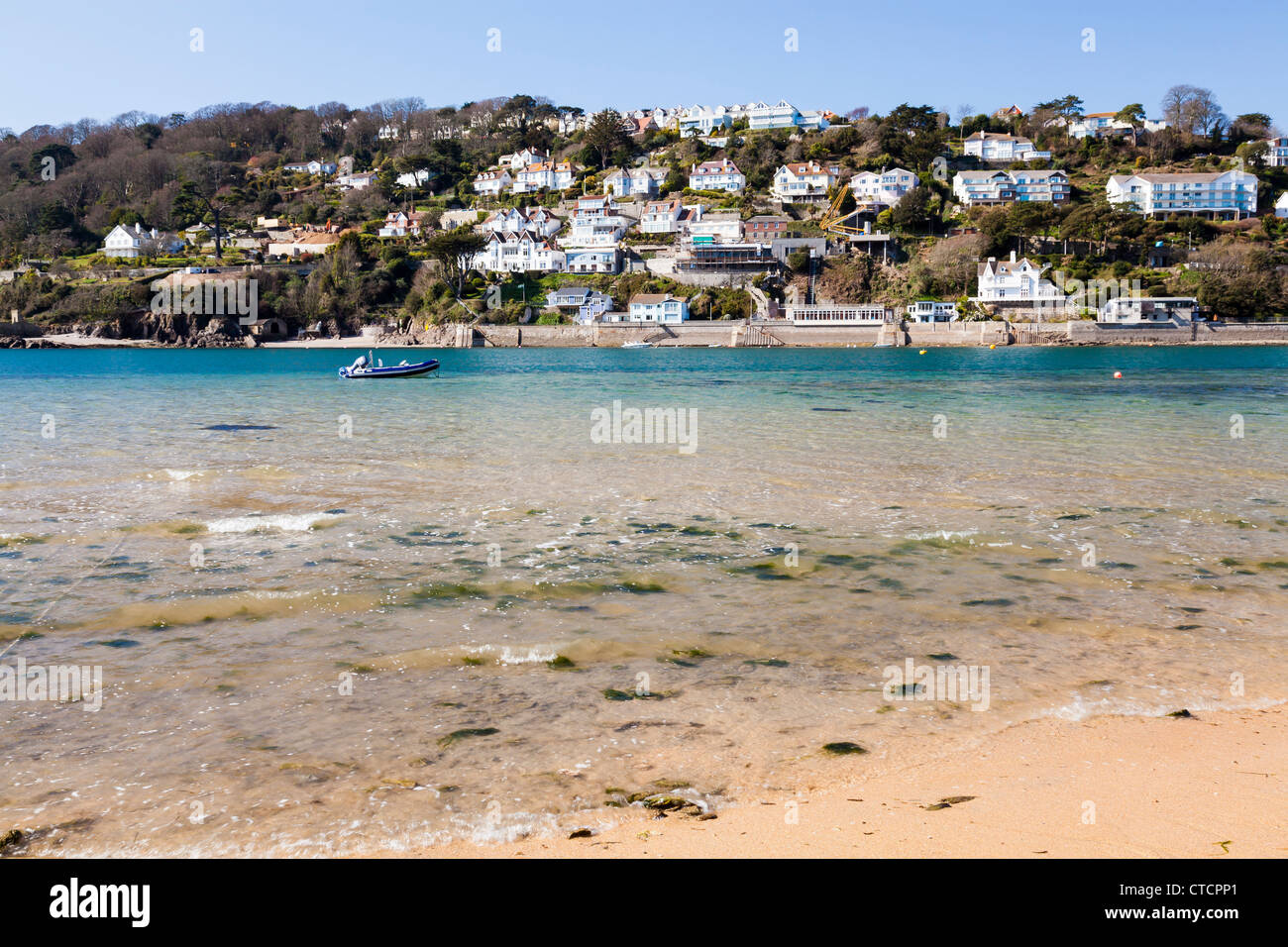 Looking across to Salcombe from Mill Bay Devon England UK Stock Photo ...