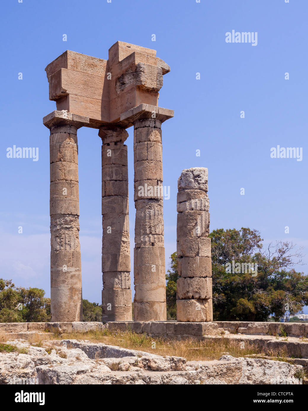 Acropolis of Rhodes at Monte Smith on the Island of Rhodes Greece Stock ...