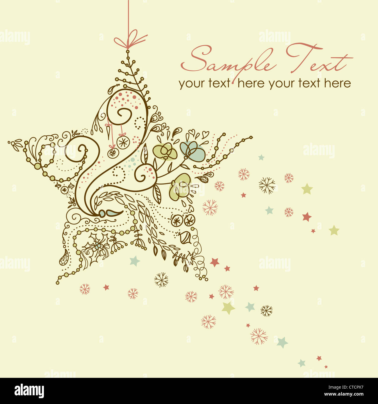 Beautiful Christmas Star illustration. Christmas Card Stock Photo - Alamy