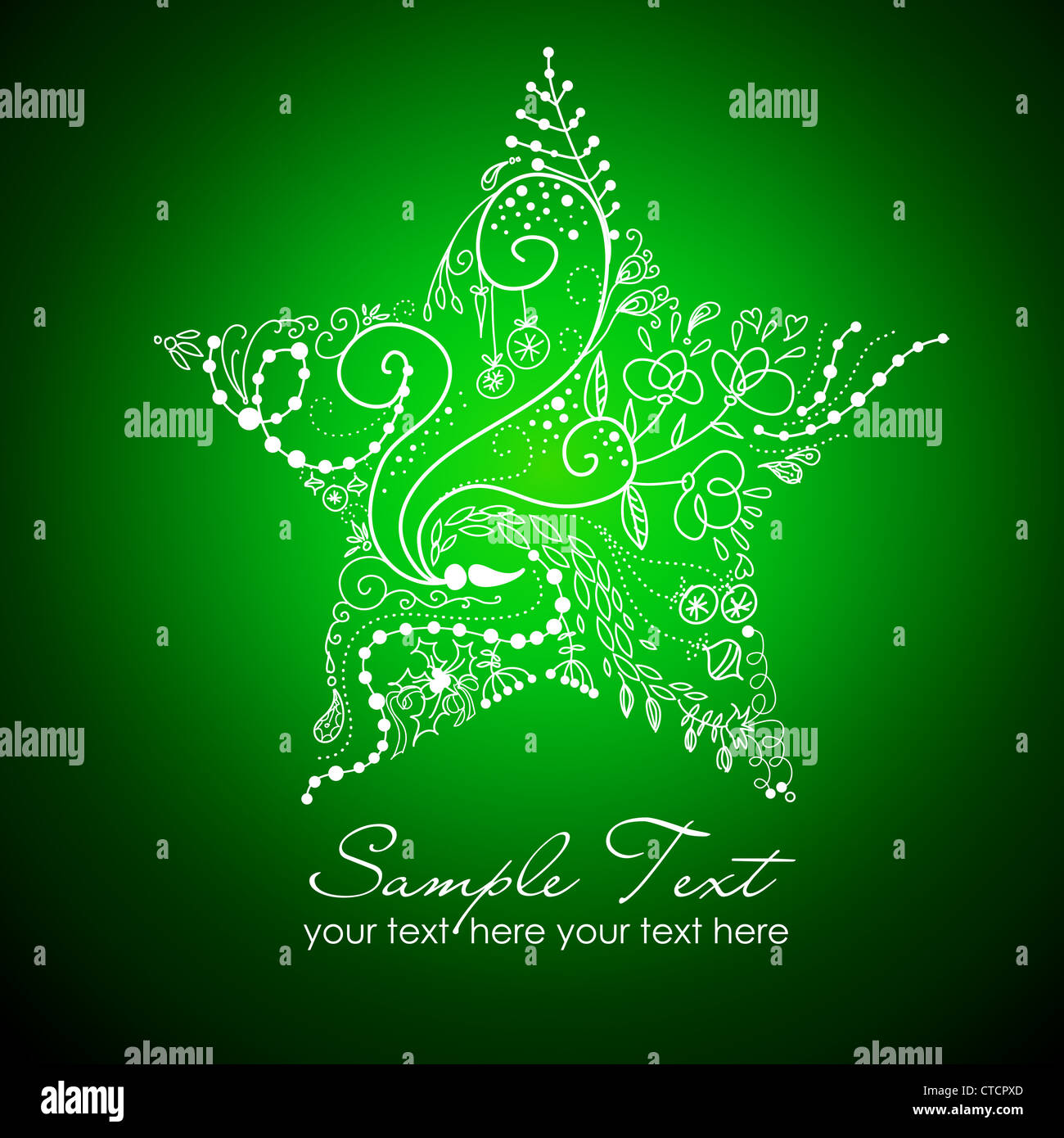 Beautiful Christmas Star illustration. Christmas Card Stock Photo - Alamy
