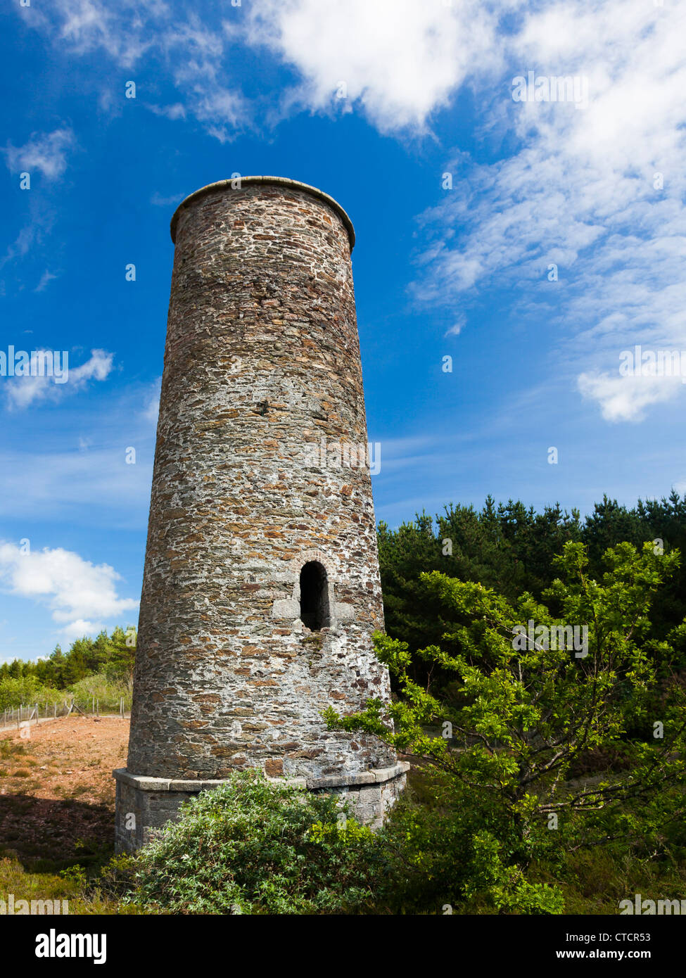 Remains of the Consolidated Mines Clock tower. Wheal Maid Valley ...