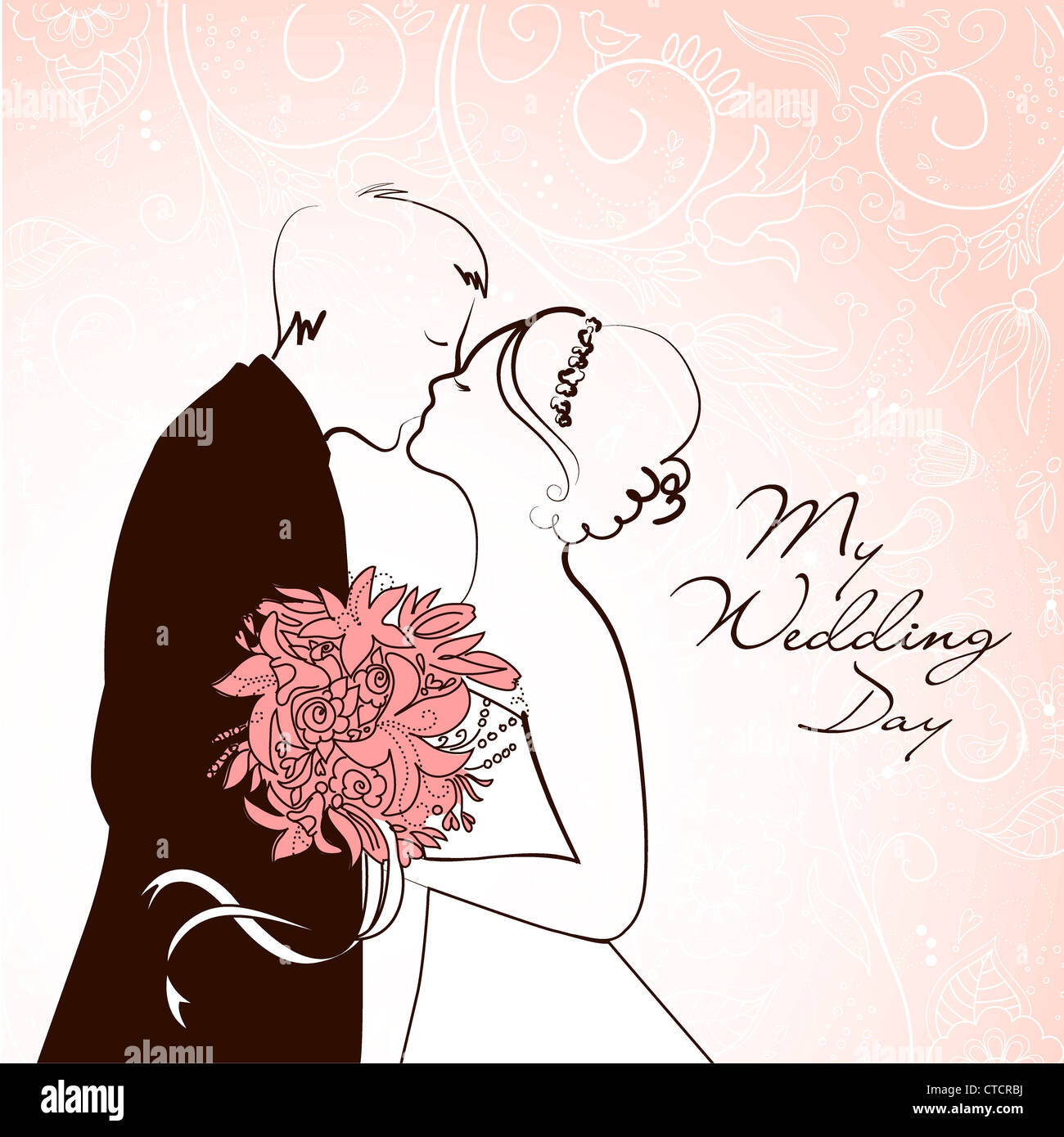 Bride and Groom. Wedding Background Stock Photo - Alamy