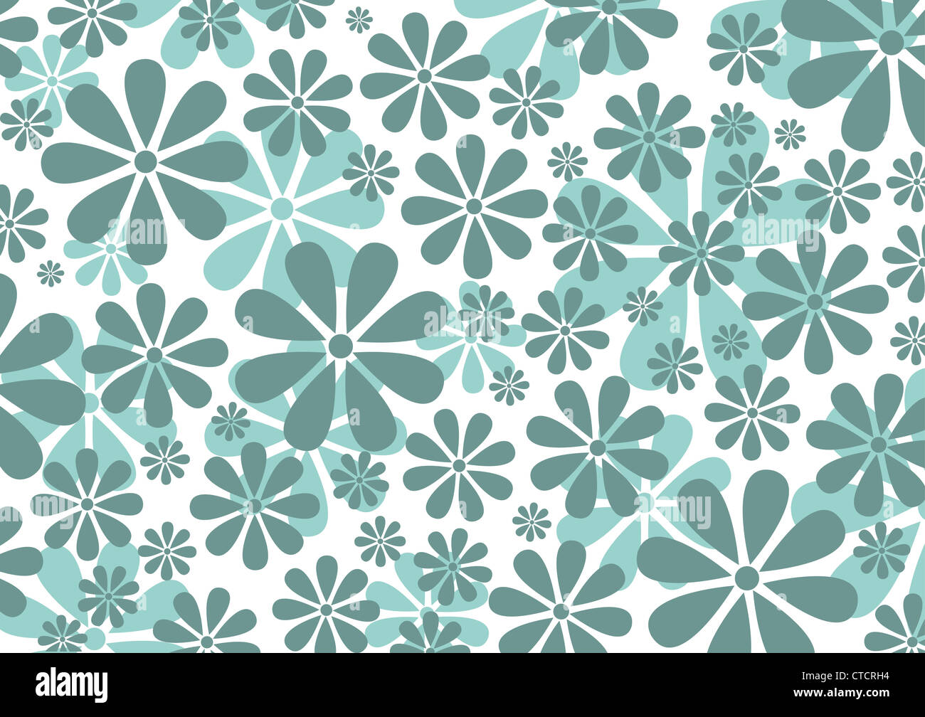 Vector illustraition of grey Retro Daisy Pattern background Stock Photo ...
