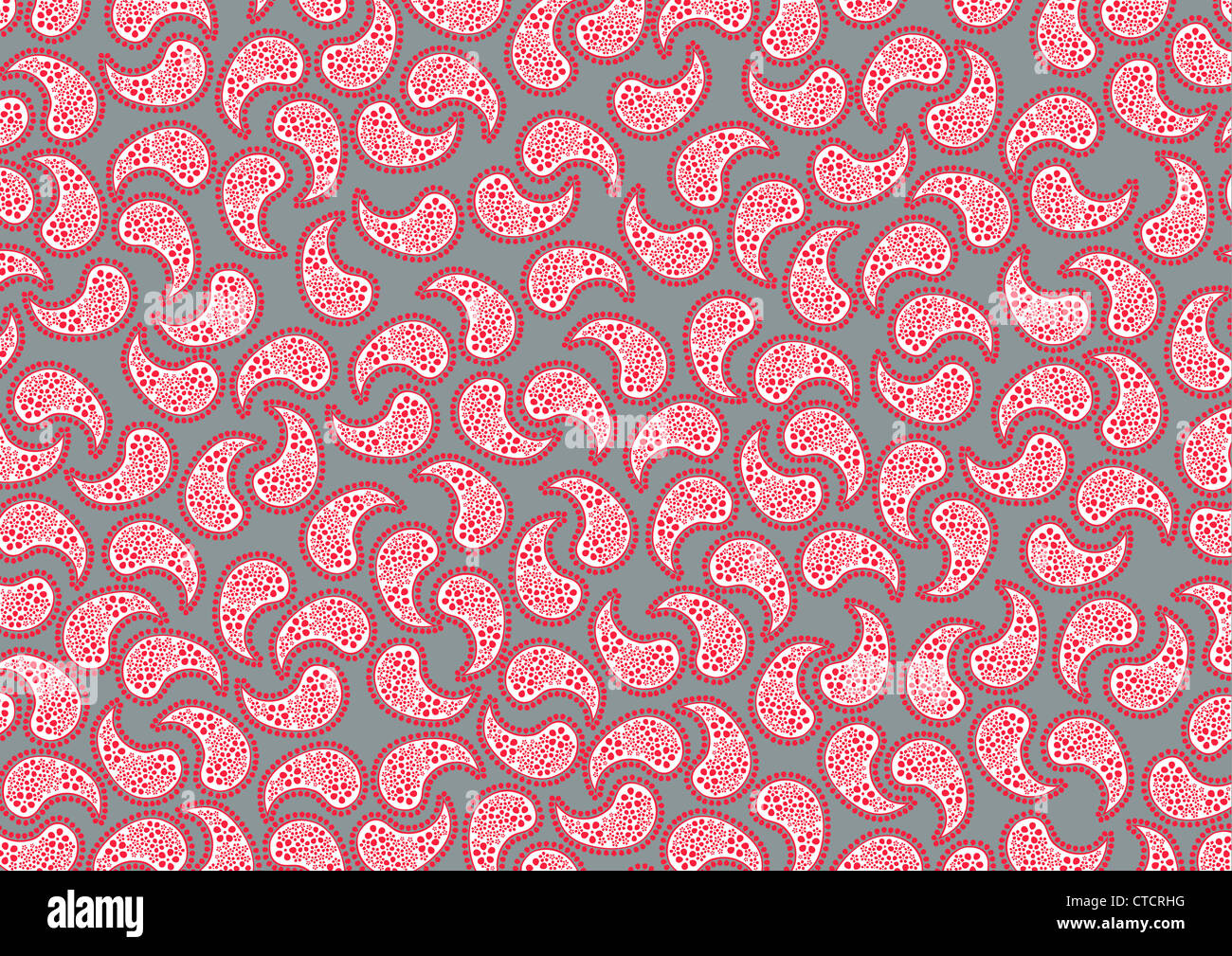 Red Paisley Background