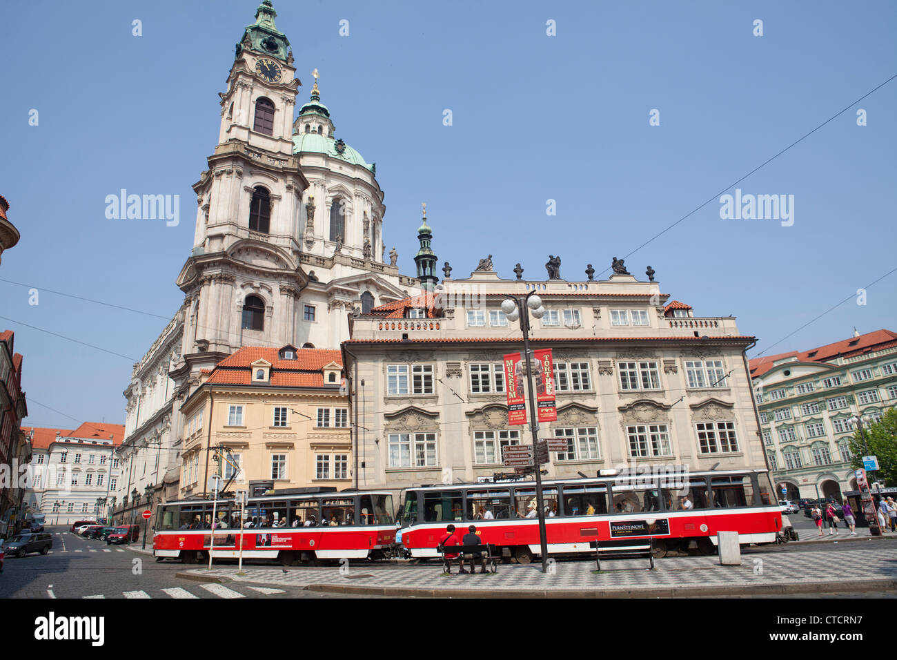 Tram running through the city of Prague Stock Photo - Alamy