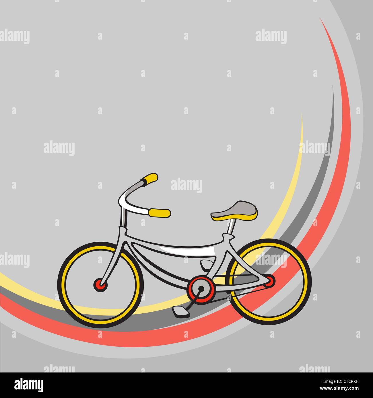 Vector illustration of Transport Cartoon . Little funny bicycle Stock ...