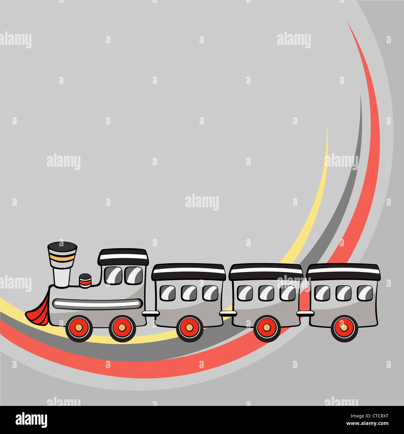 Vector illustration of Transport Cartoon . Little funny train Stock ...