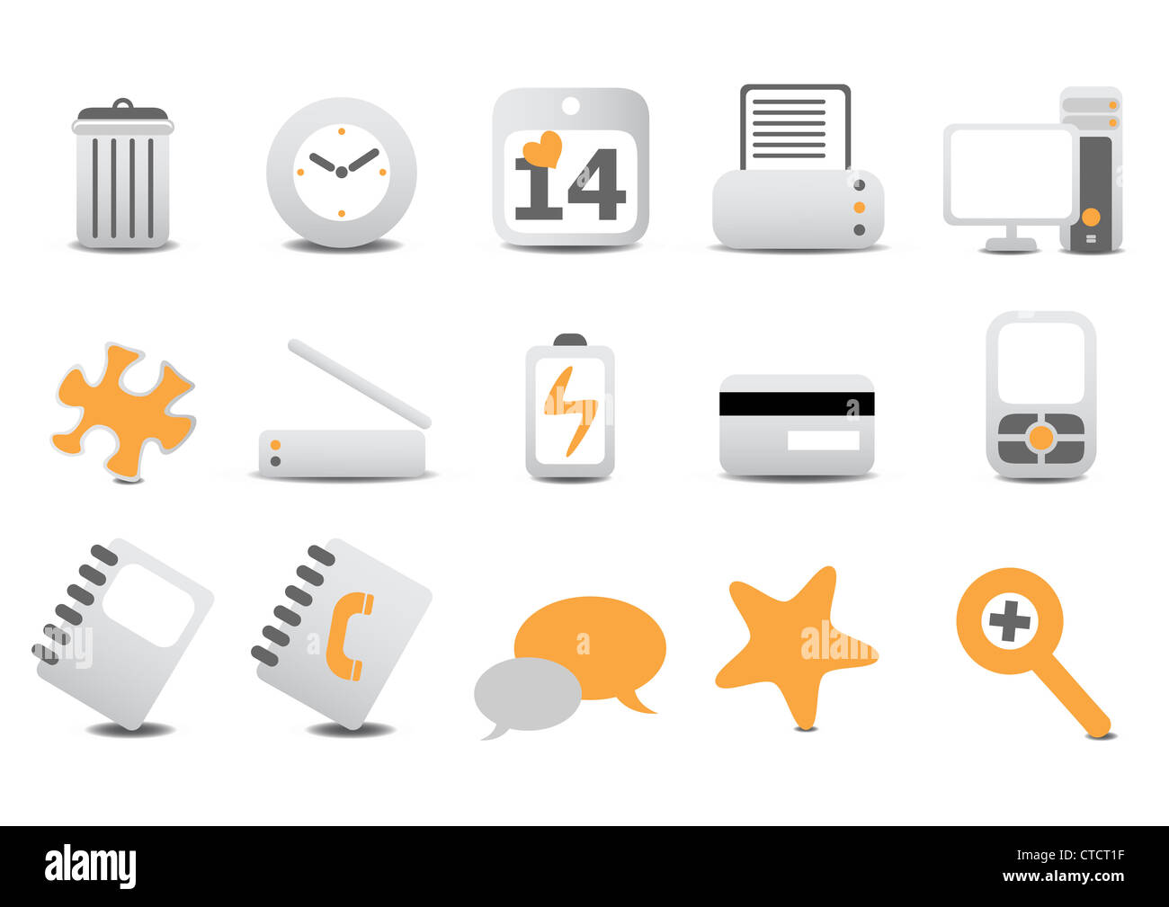 Vector illustration of different Website and Internet icons Stock Photo ...