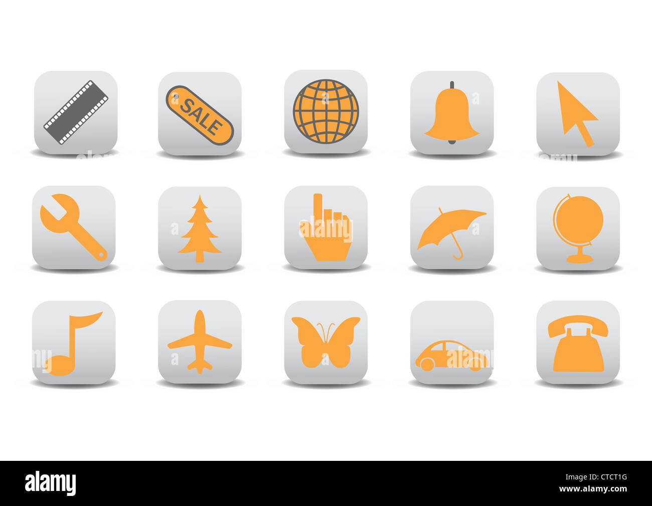 Vector illustration of different Website and Internet icons Stock Photo ...