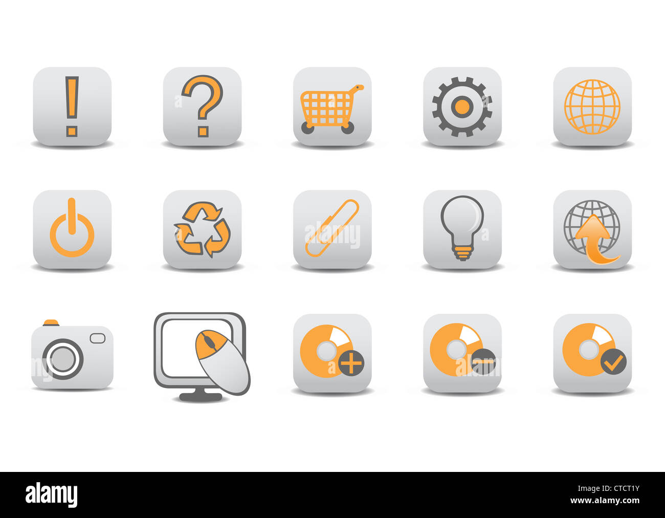 Vector illustration of different Website and Internet icons Stock Photo ...