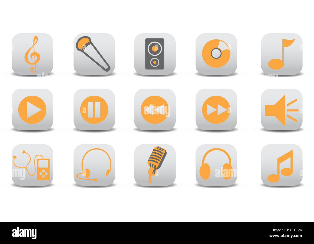 Vector illustration of music/audio icons.You can use it for your ...