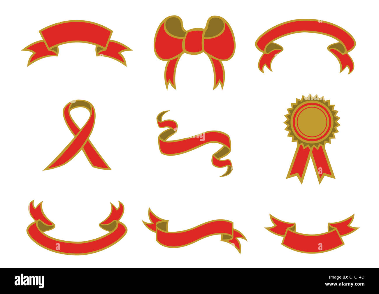 Vector illustration of beautiful, elegant ribbon icons. You can ...