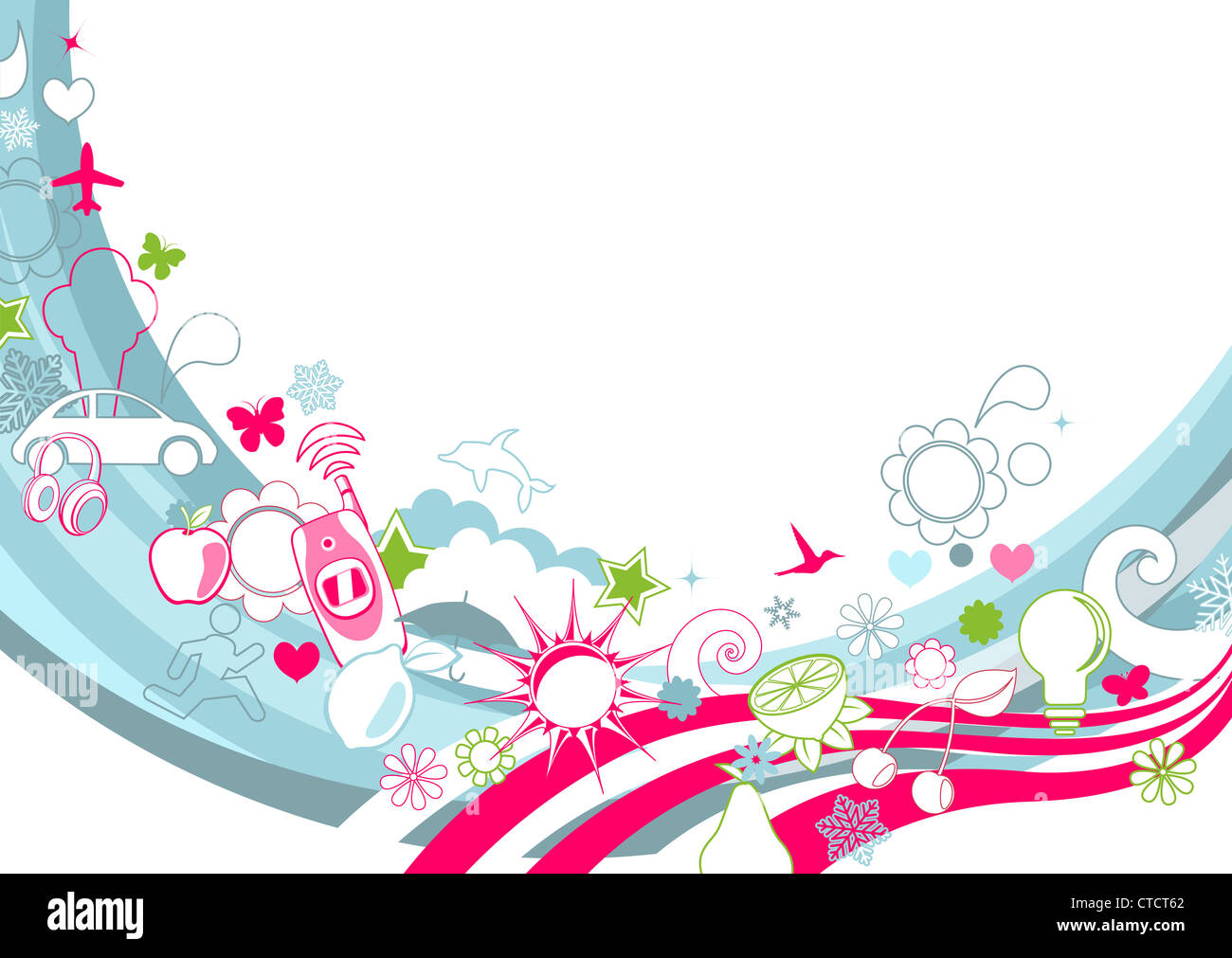 Vector illustration of retro funky Background Stock Photo - Alamy