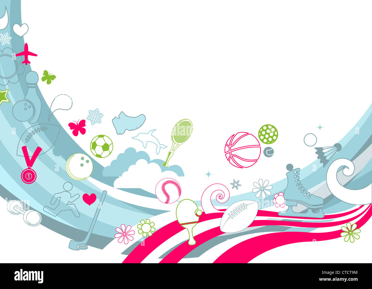 Vector illustration of retro funky Background Stock Photo - Alamy