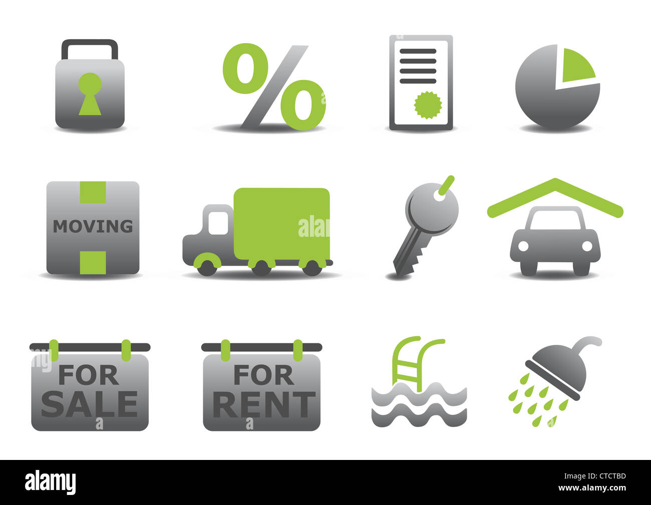 Vector illustration of real estate and moving icons set.You can use it ...