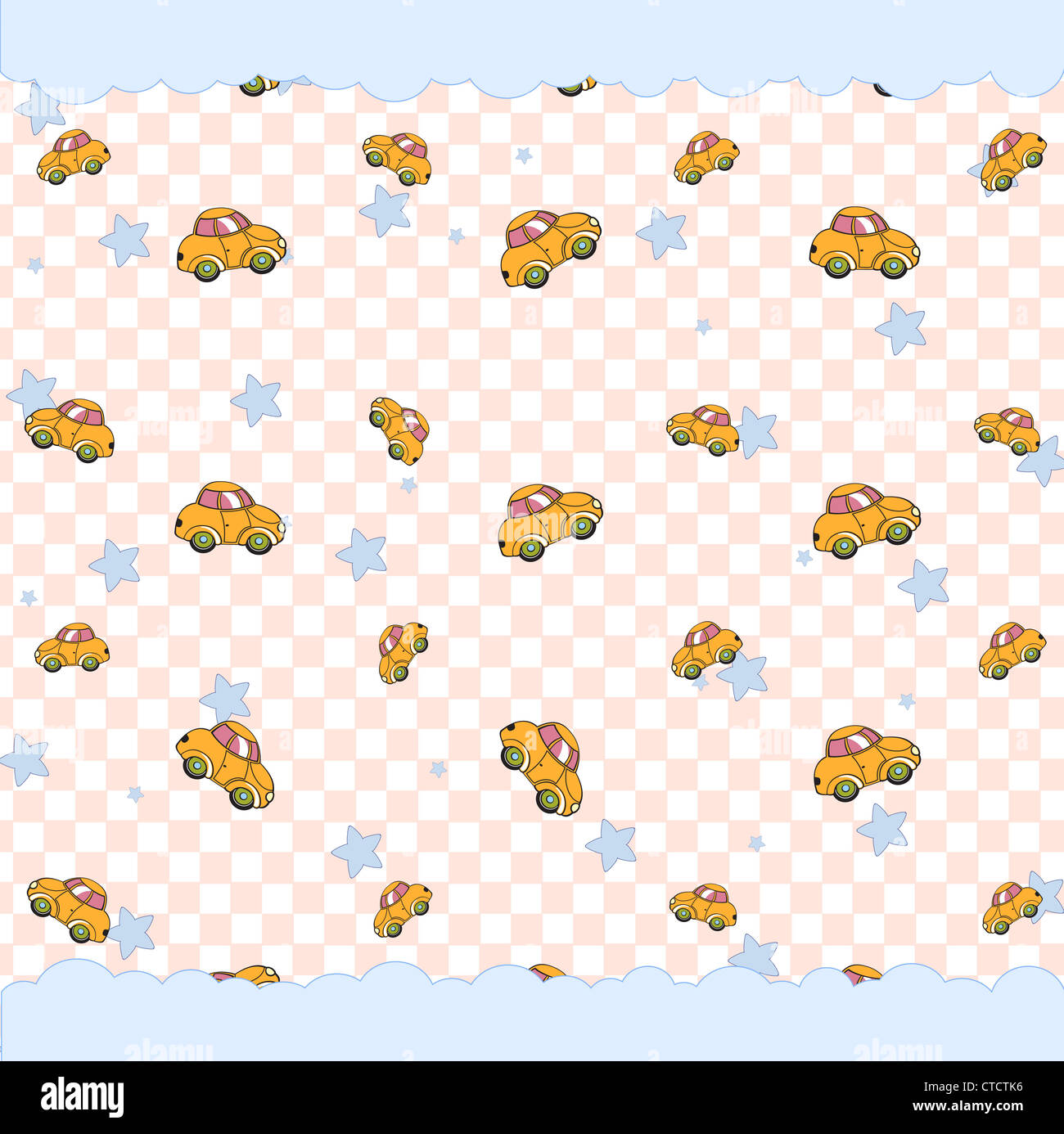 Cartoon vector illustration of retro funky background with cool little ...