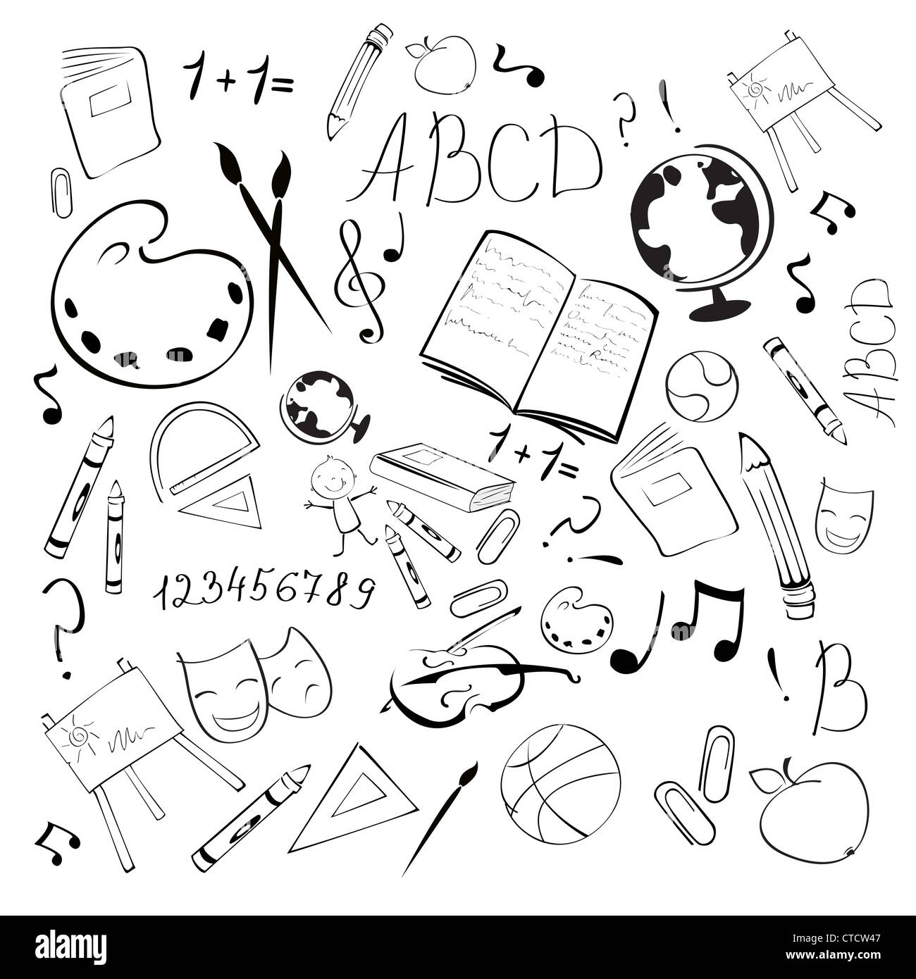 Vector Illustration of Back to school abstract background Stock Photo ...
