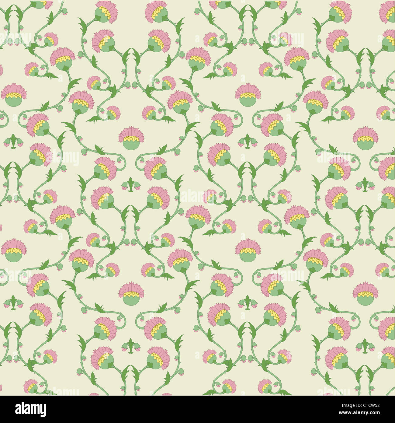 Vector illustration of beautiful floral background in rococo style ...