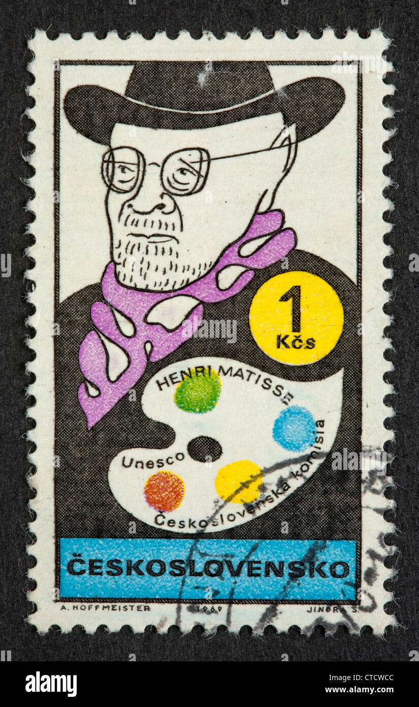 Czechoslovakian postage stamp Stock Photo - Alamy