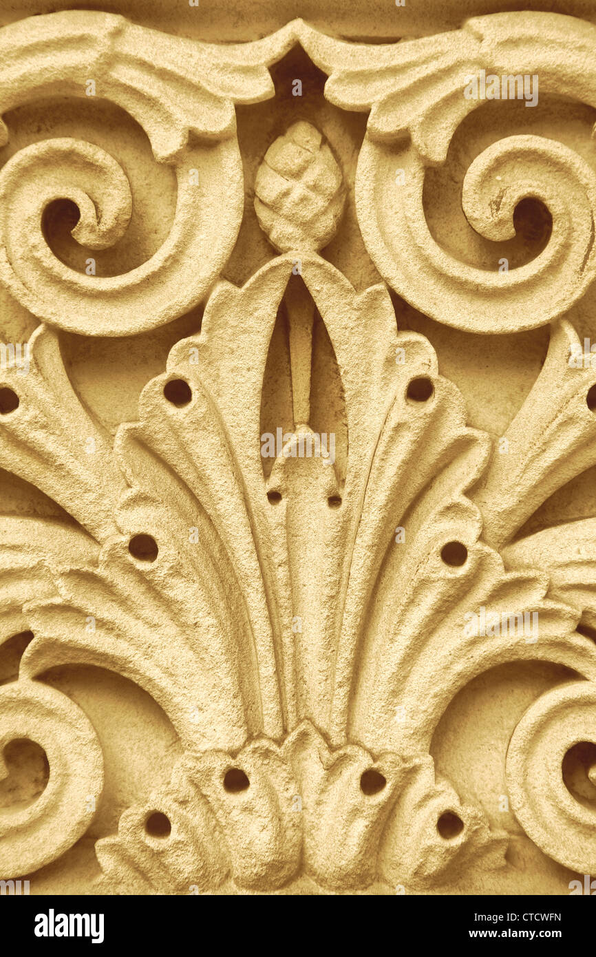Acanthus Stone Leaf Stock Photo - Alamy