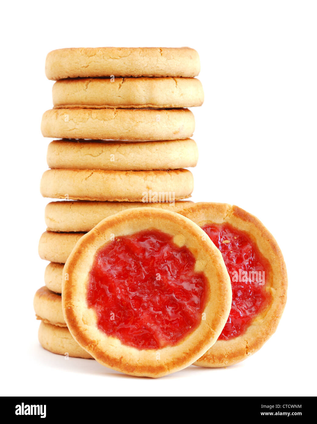 Stack of cookies isolated on white background Stock Photo - Alamy