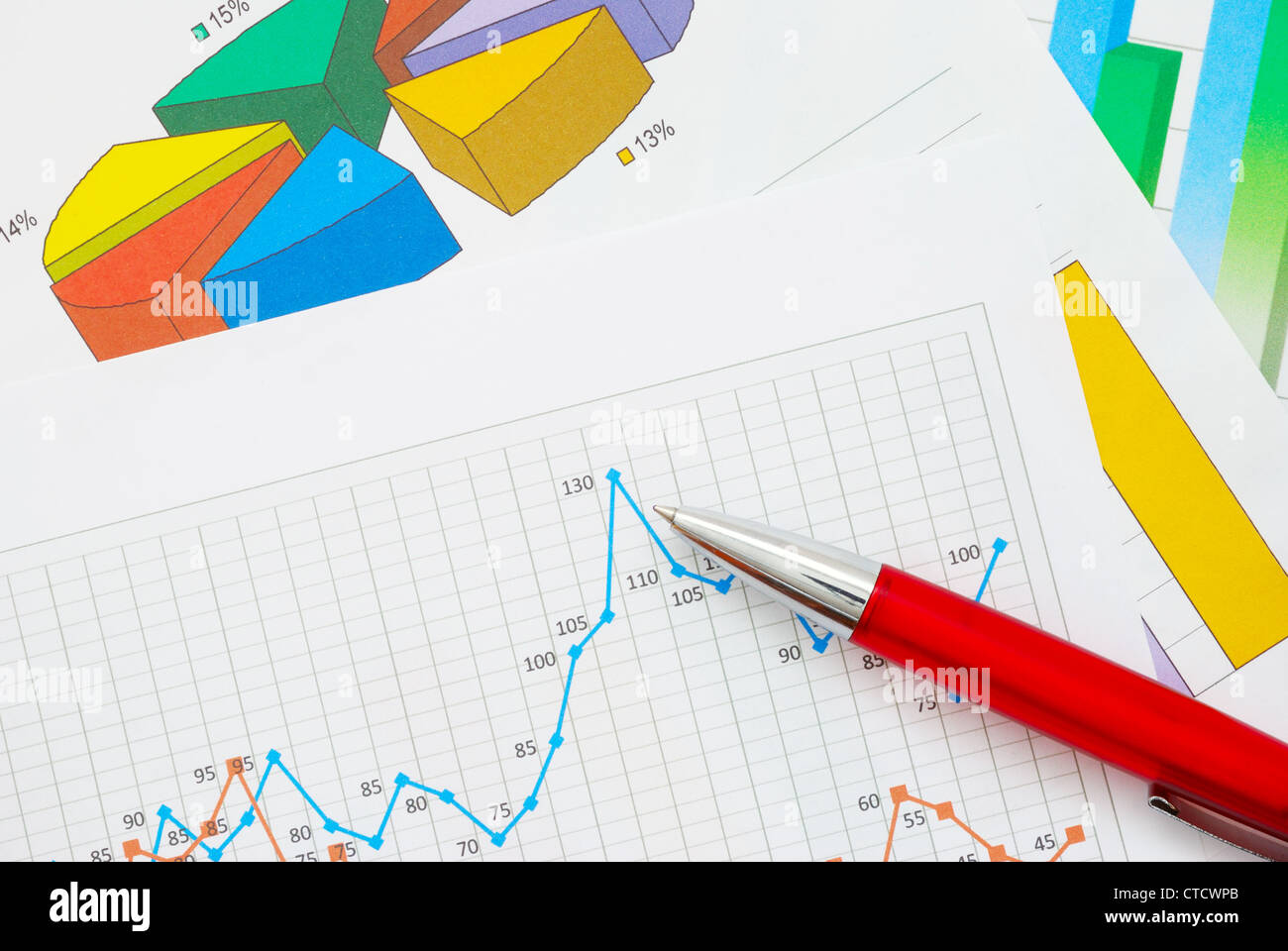Business documents finance charts hi-res stock photography and images ...