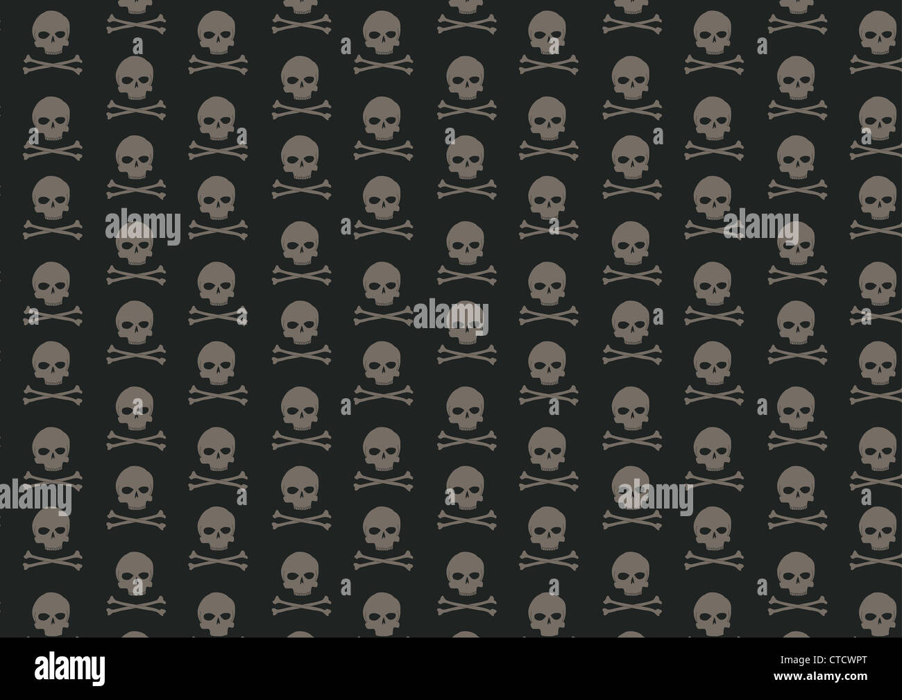 Vector illustration of skull and bone pattern on the black background ...