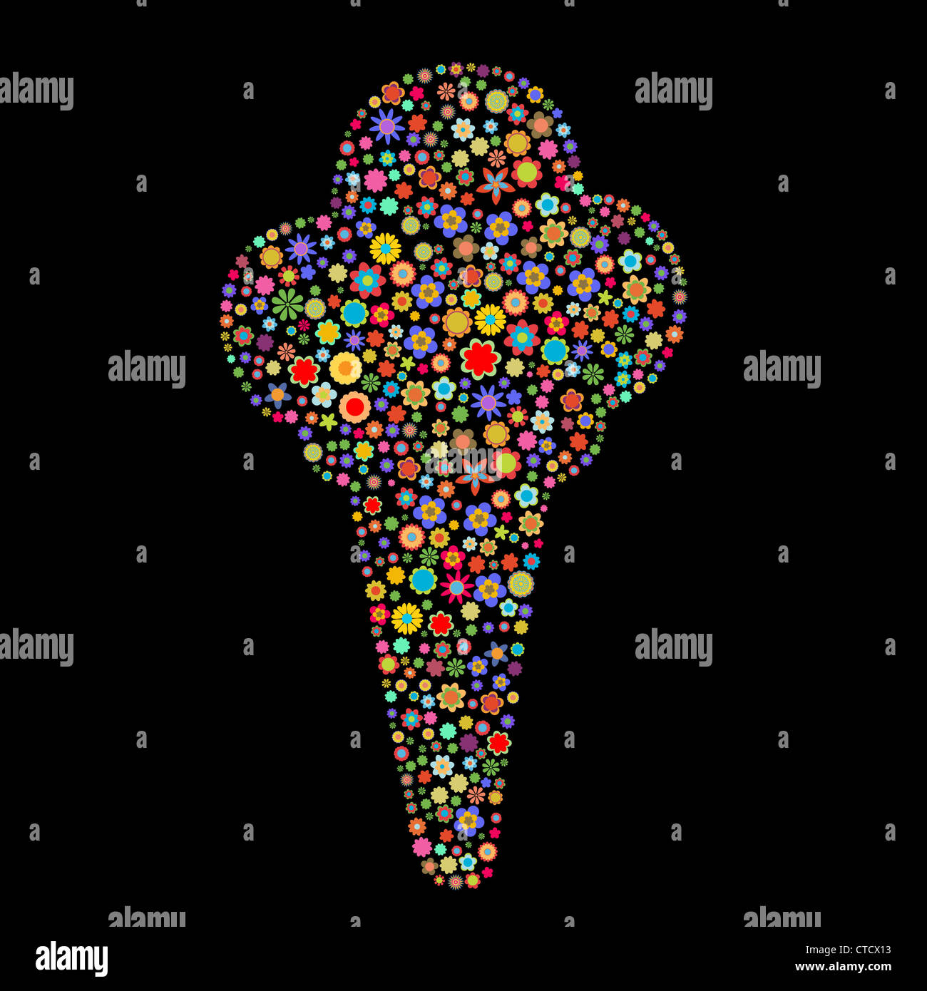 Vector illustration ice cream shape hi-res stock photography and images ...