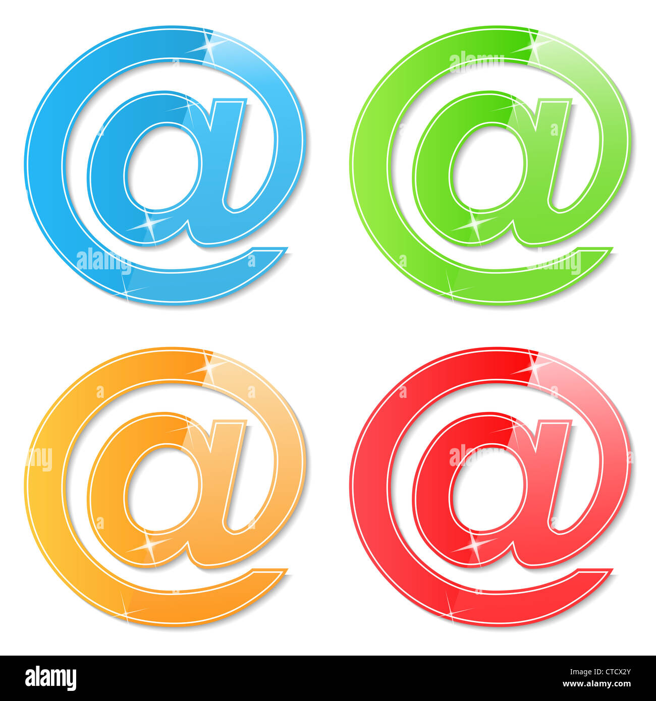 Email Symbols, vector eps10 illustration Stock Photo - Alamy