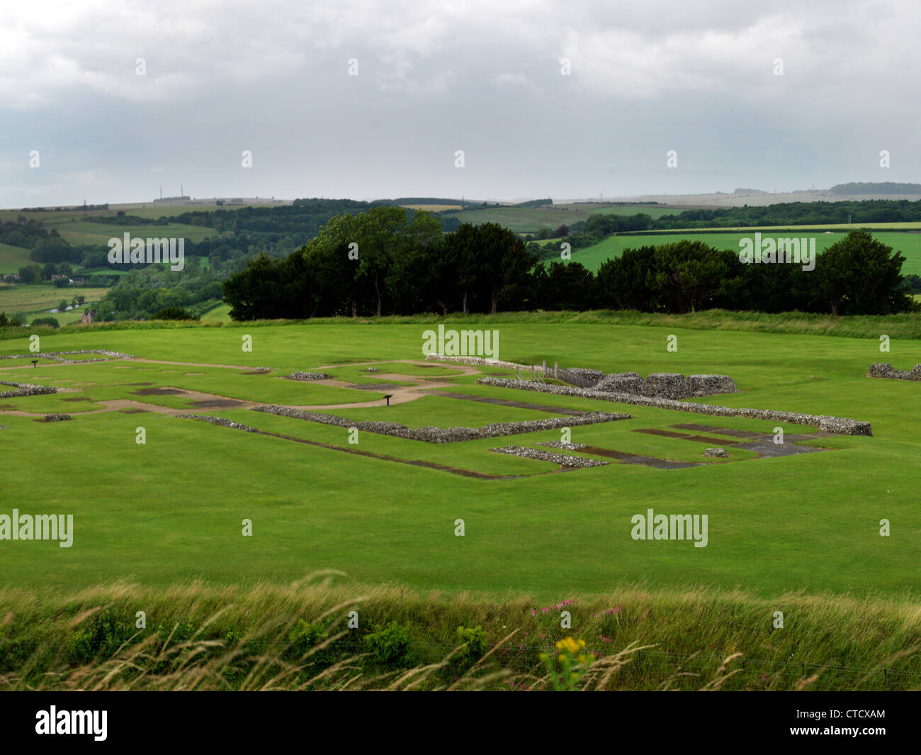 Wiltshire England Old Sarum Site Of Salisbury Cathedral before it was ...