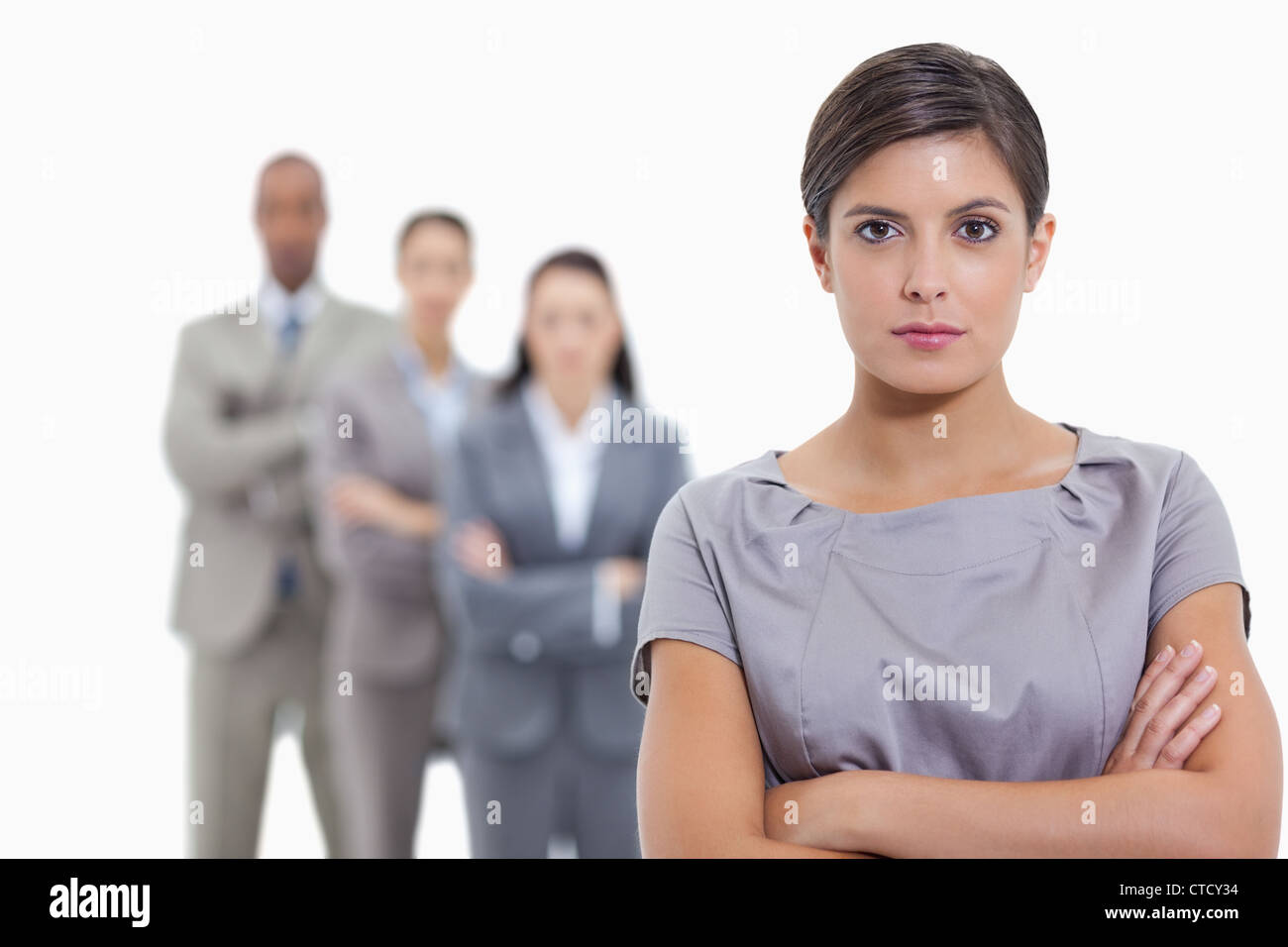Professional business team crossing arms hi-res stock photography and ...