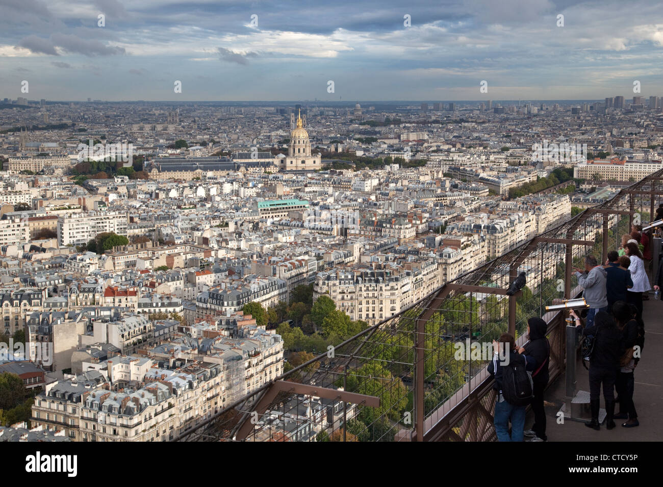 A view of the city from the first floor Eiffel Tower in Paris, France ...